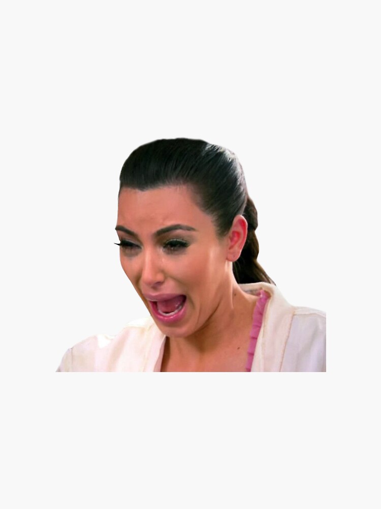 "Kim Kardashian crying meme sticker" Sticker by OurCuteCorner | Redbubble