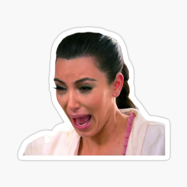 "Kim Kardashian crying meme sticker" Sticker by OurCuteCorner | Redbubble