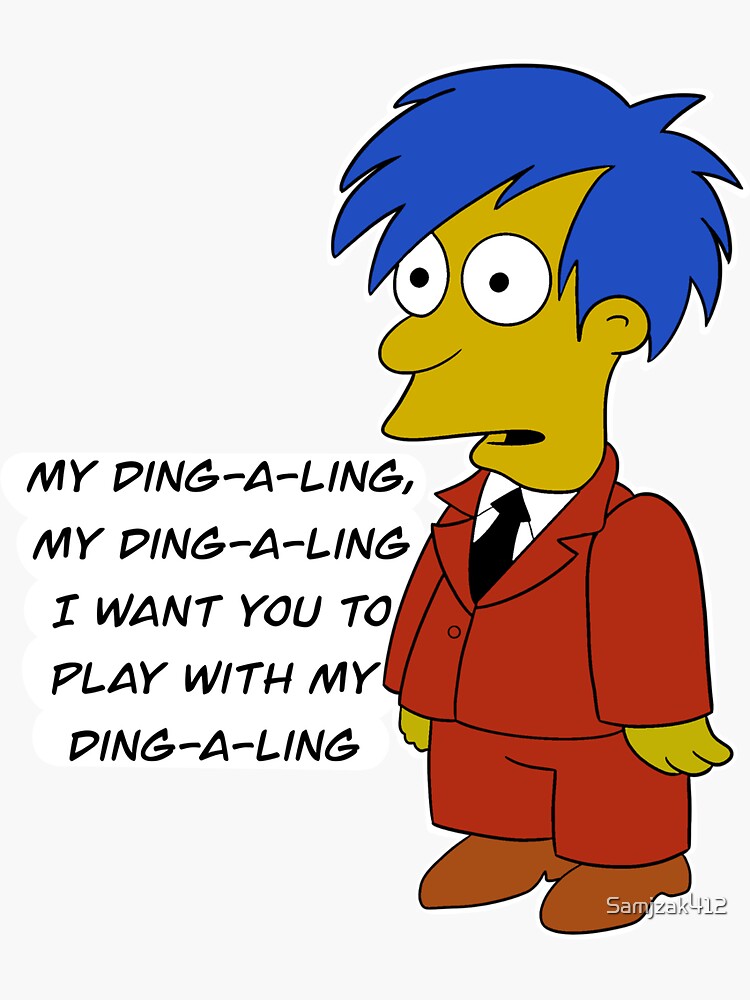 "My Ding A Ling" Sticker by Samjzak412 | Redbubble