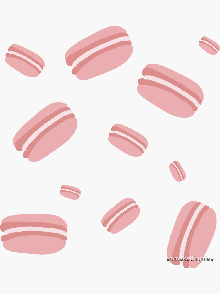 "pink macarons sticker pack" Sticker by emmakathrynlee | Redbubble