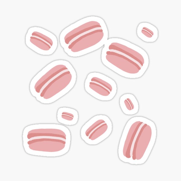 "pink macarons sticker pack" Sticker by emmakathrynlee | Redbubble