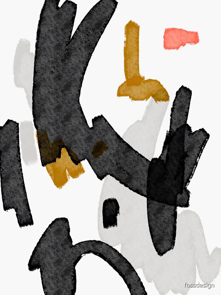 "Sidecar // Abstract Painting Print" Sticker for Sale by fossdesign ...