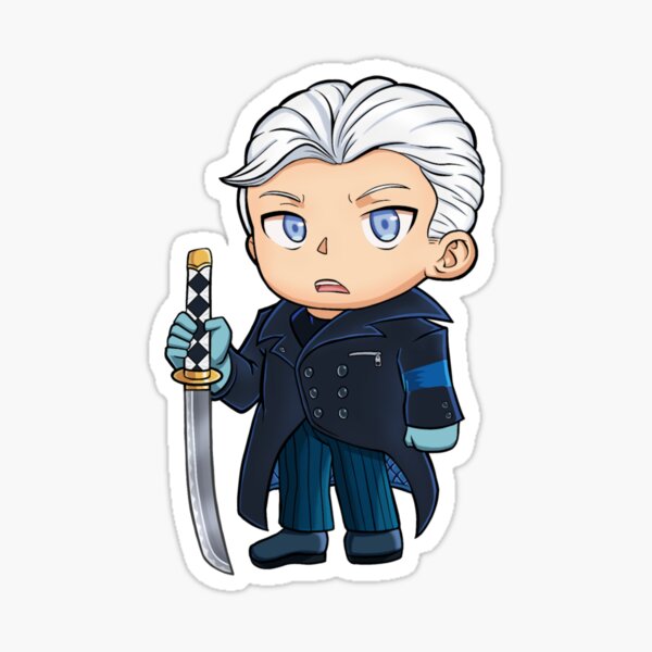 "Devil May Cry Vergil Chibi" Sticker for Sale by PullUpCity | Redbubble