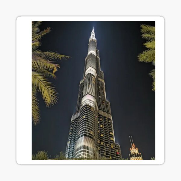 ""BURJ KHALIFA"" Sticker by apparelrack | Redbubble