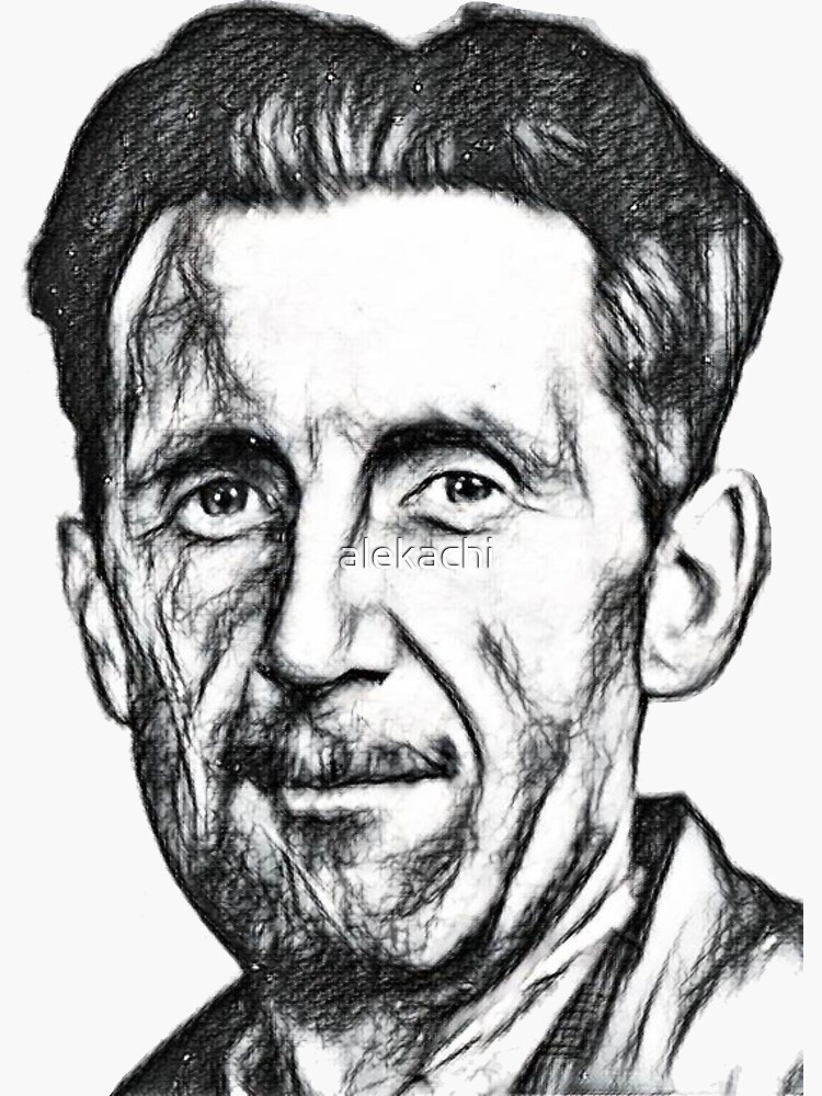 "George Orwell 1984" Sticker for Sale by alekachi | Redbubble