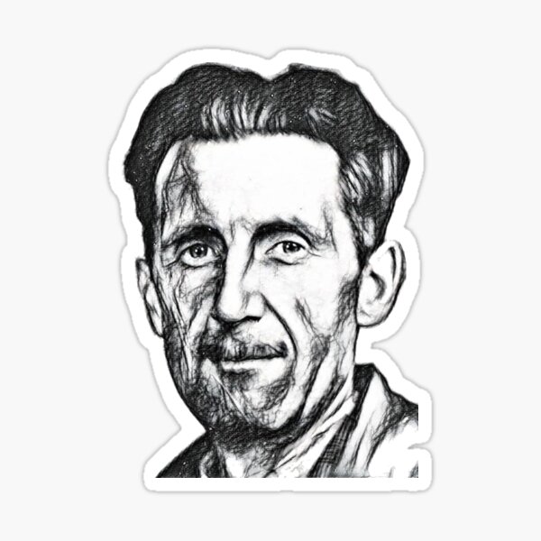 "George Orwell 1984" Sticker for Sale by alekachi | Redbubble