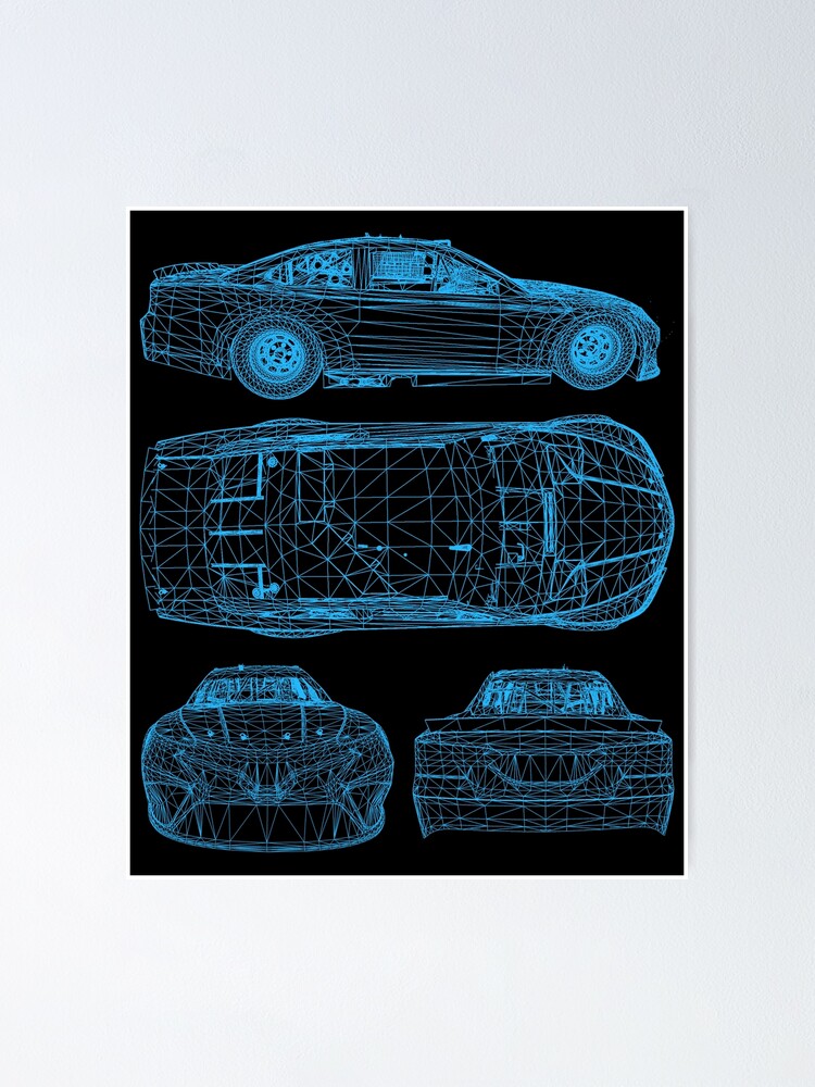 Póster «Nascar Racing car Blueprint project Formula» de ideasfinder ...