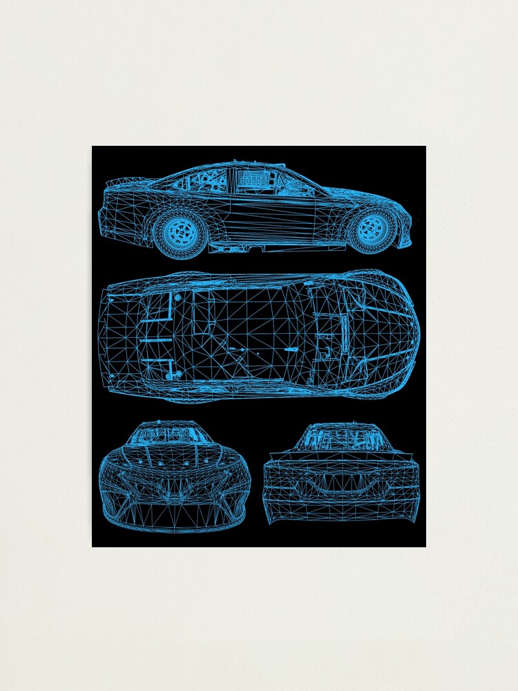Lámina fotográfica «Nascar Racing car Blueprint project Formula» de ...
