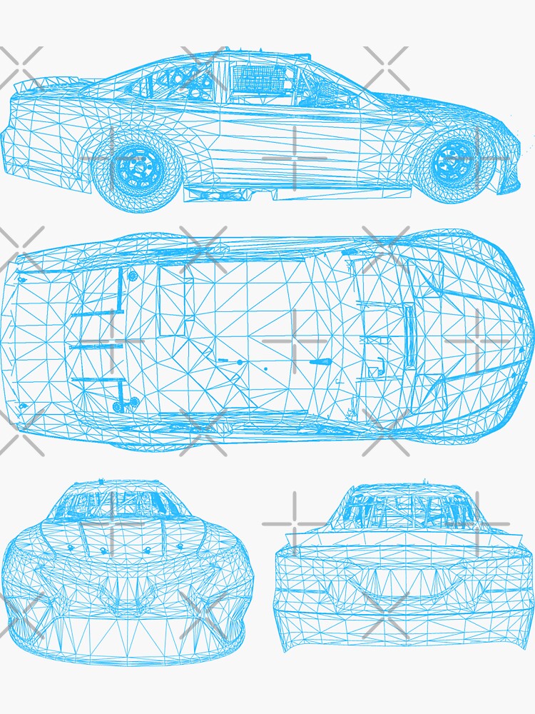 Pegatina «Nascar Racing car Blueprint project Formula» de ideasfinder ...