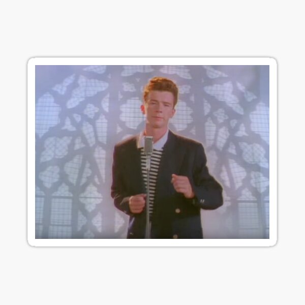 "rickroll" Sticker by lmc87lmc | Redbubble