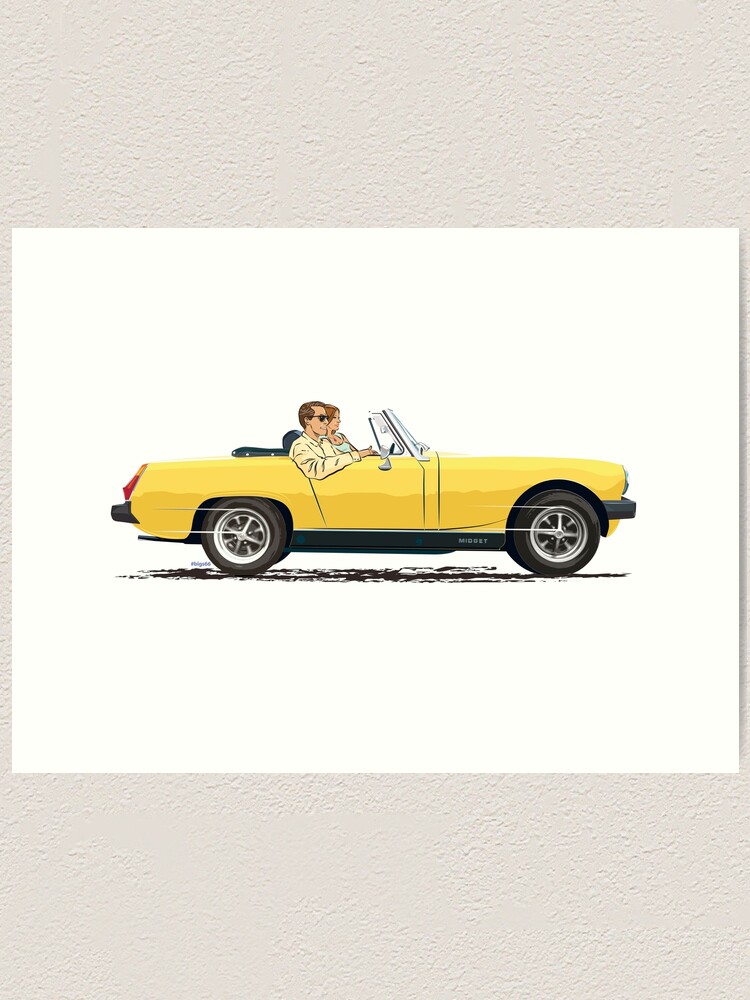 "Inca Yellow coloured Midget Mk3 with rubber bumpers" Art Print for ...