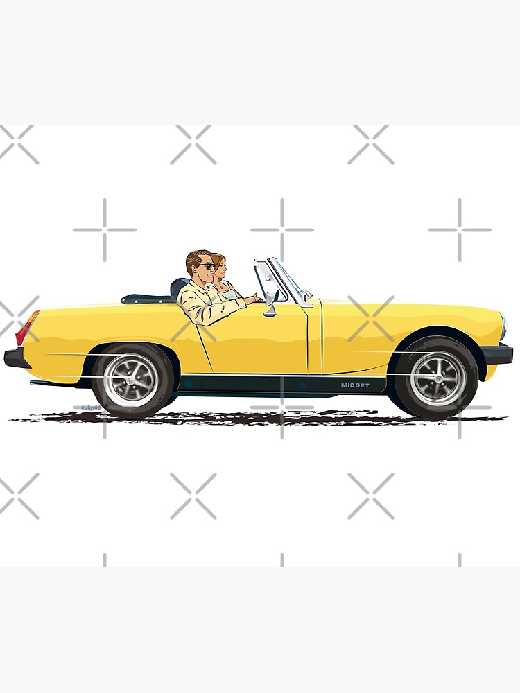 "Inca Yellow coloured Midget Mk3 with rubber bumpers" Art Print by ...