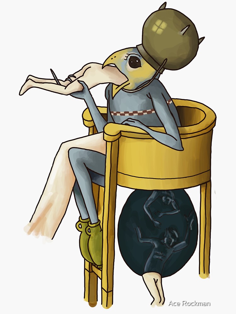 "Hieronymus Bosch gluttony bird" Sticker for Sale by AceRockman | Redbubble