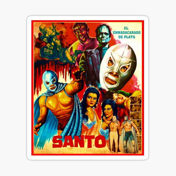 "Santo. The Silver Mask" Sticker for Sale by Playa Angel | Redbubble