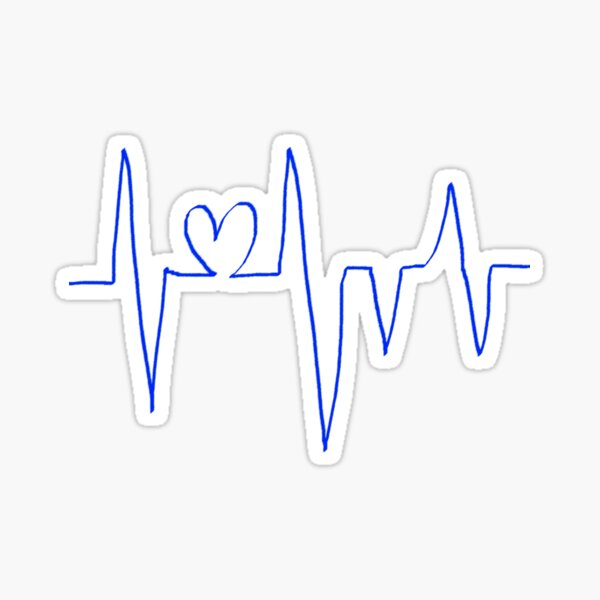"Heart Beat - BLUE" Sticker for Sale by LatifaDosSantos | Redbubble