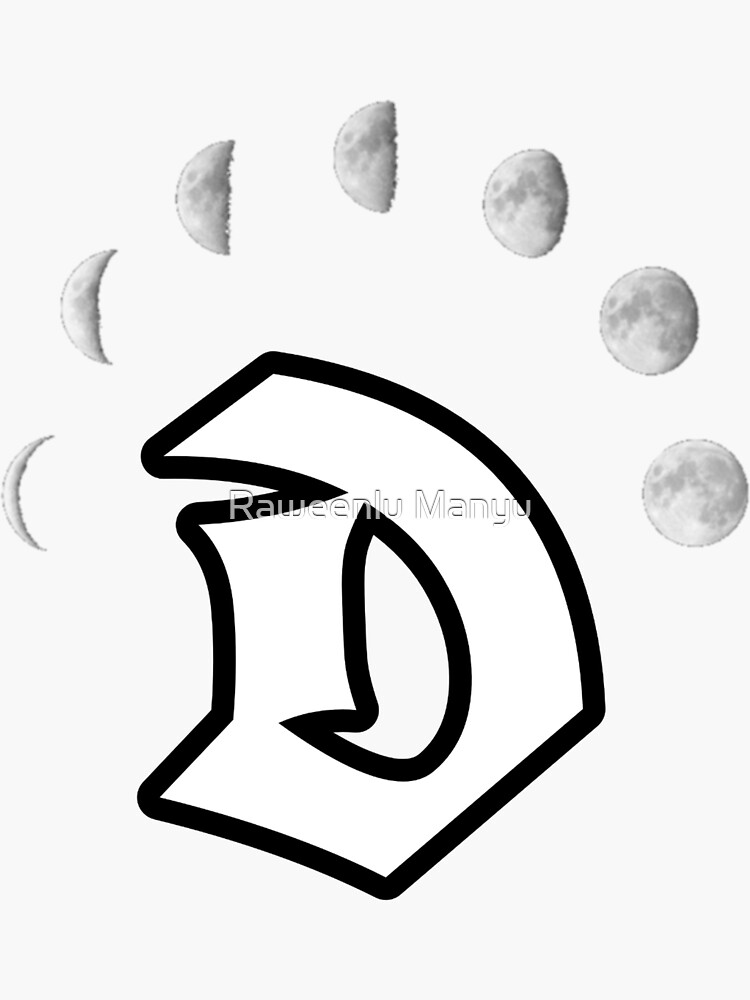 "D LETTER, AESTHETIC " Sticker by Raweenlu | Redbubble