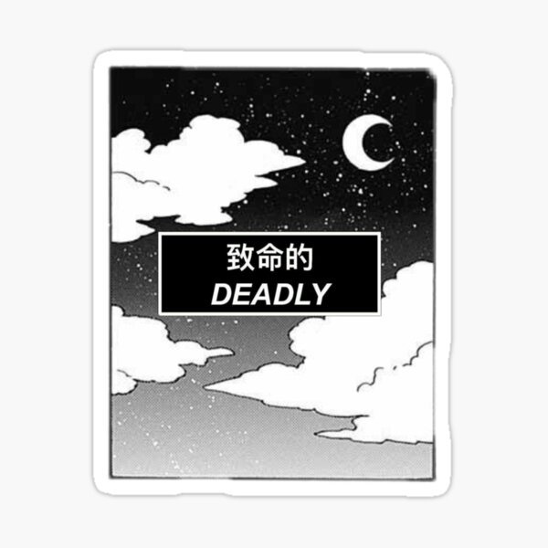 ""DEADLY" Anime Inspired Design" Sticker for Sale by oskaaa | Redbubble