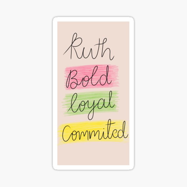 "WOMEN IN BIBLE RUTH " Sticker for Sale by Hisgloryart | Redbubble