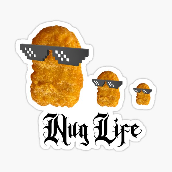 "Nug Life McDonalds Chicken Nuggets" Sticker for Sale by T-shirt ...