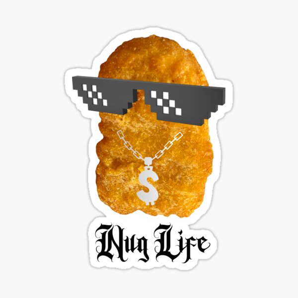 "Nug Life McDonalds Chicken Nuggets" Sticker for Sale by T-shirt ...