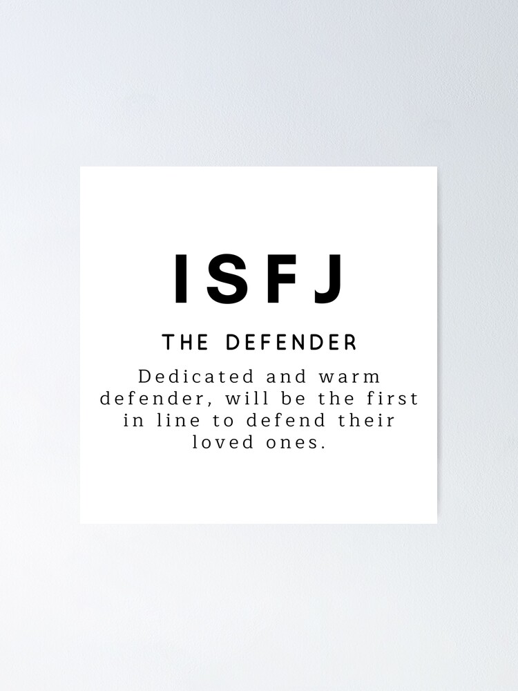 "ISTJ - The Defender MBTI Type" Poster for Sale by yourbestself | Redbubble