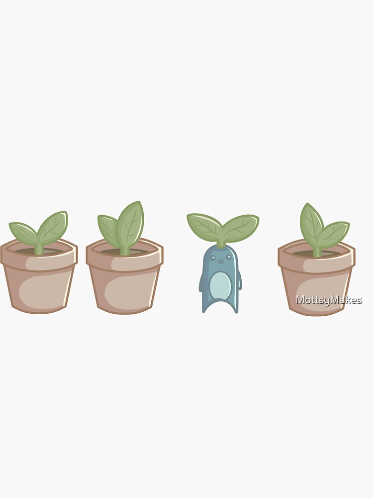 "Cute Plant Creature - Garden Sprite" Sticker for Sale by MottsyMakes ...