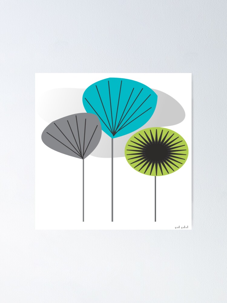 "Mid Century Inspired Seed Pods" Poster for Sale by gailg1957 | Redbubble
