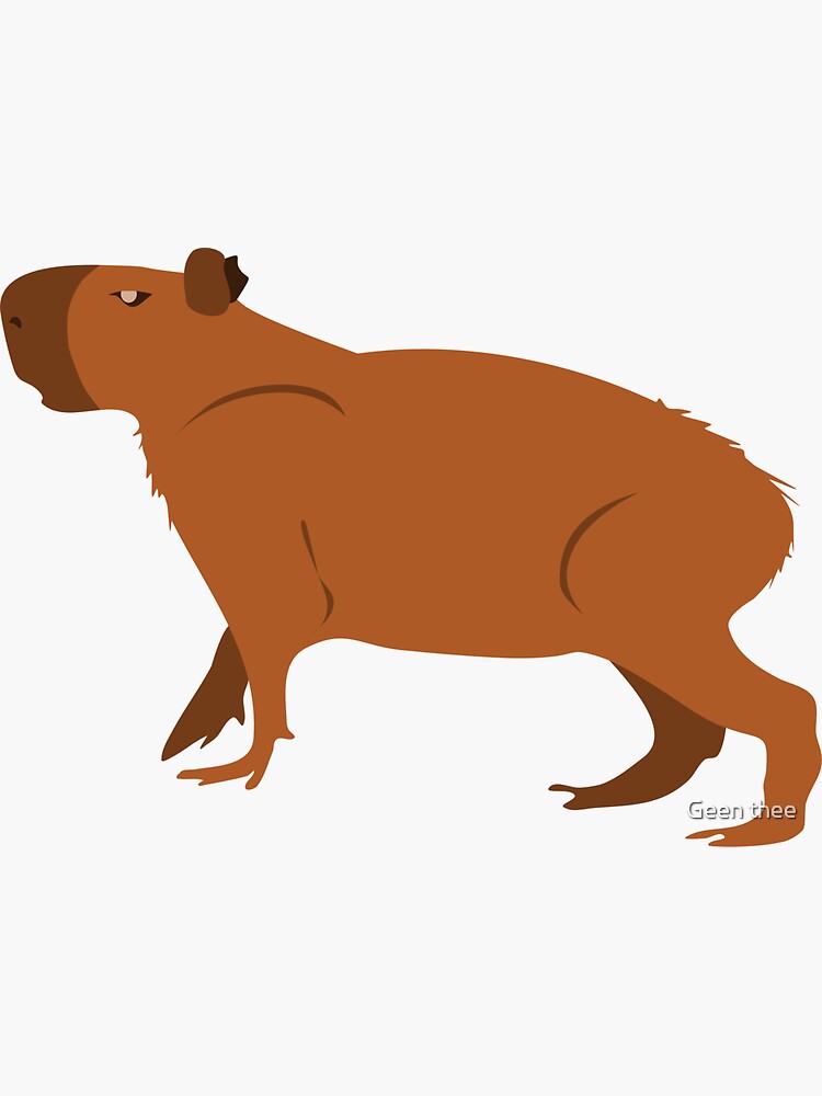 "angry capybara" Sticker by Geenthee | Redbubble