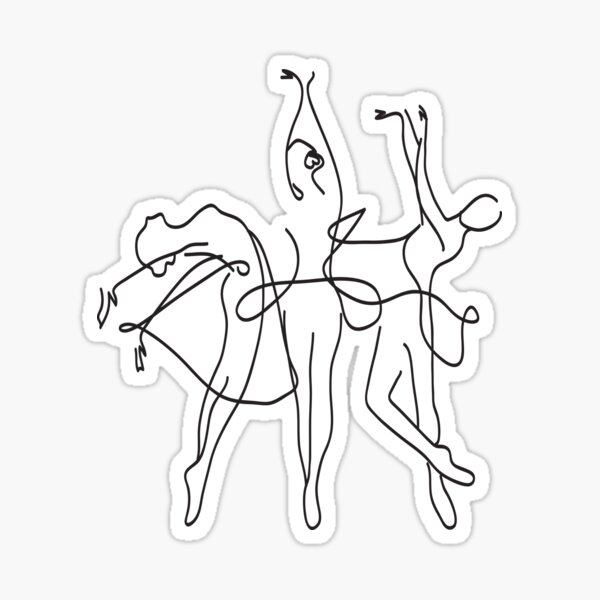 "dancers" Sticker for Sale by esteriito | Redbubble