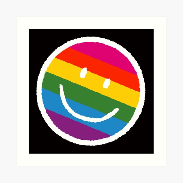 "Multi-Colored Smiley Face " Art Print for Sale by ShirtMeTomorrow ...