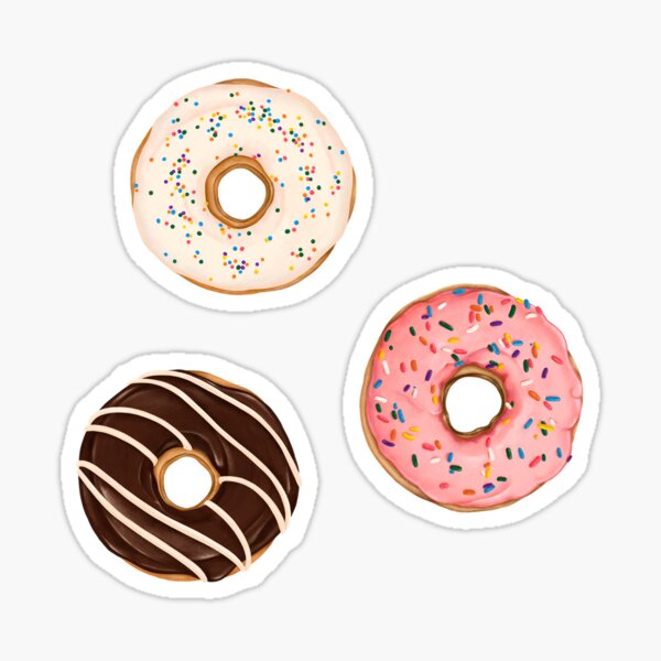 "Assorted Donuts - Chocolate Glaze, Strawberry Sprinkle, Vanilla ...