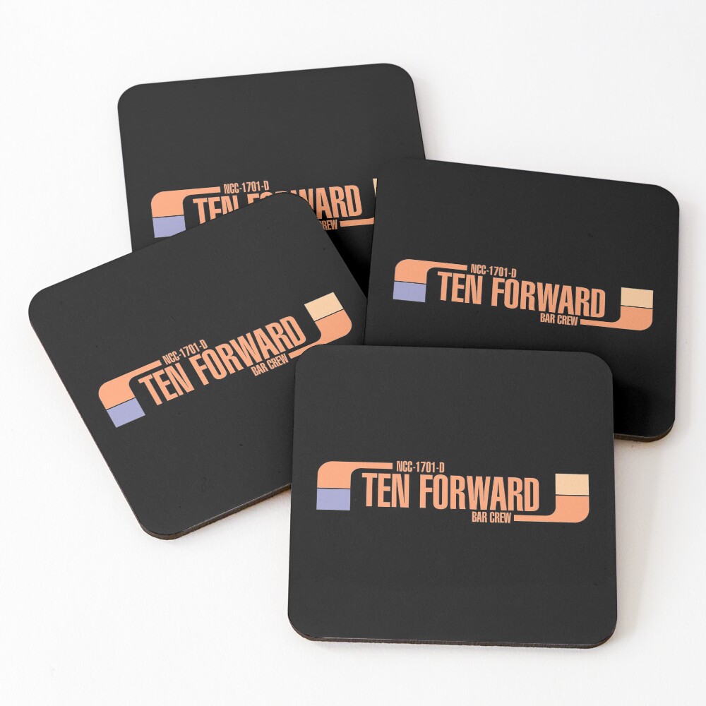 "Ten Forward Bar Crew NCC 1701-D" Coasters (Set of 4) for Sale by ...