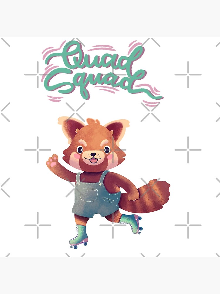 "Red panda Quad Squad " Poster by oliash-art | Redbubble