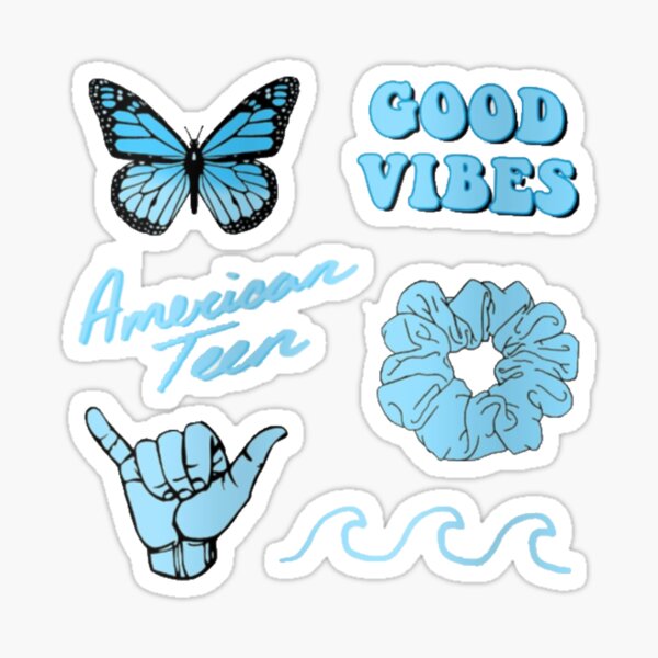 "Blue Aesthetic sticker pack " Sticker by CTdesigns5 | Redbubble