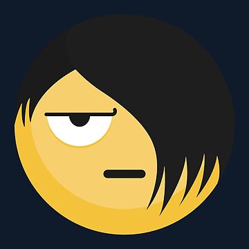 "Edgy Emo Face Emoji" Sticker for Sale by Quantum-Duck | Redbubble