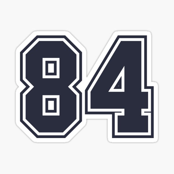  84 Sports Number Eighty Four Sticker For Sale By HelloFromAja Redbubble