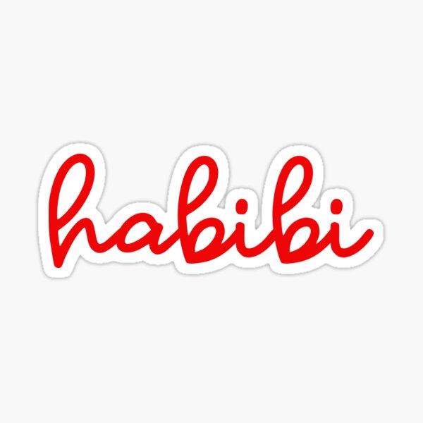 "habibi - red" Sticker for Sale by habibitravels | Redbubble