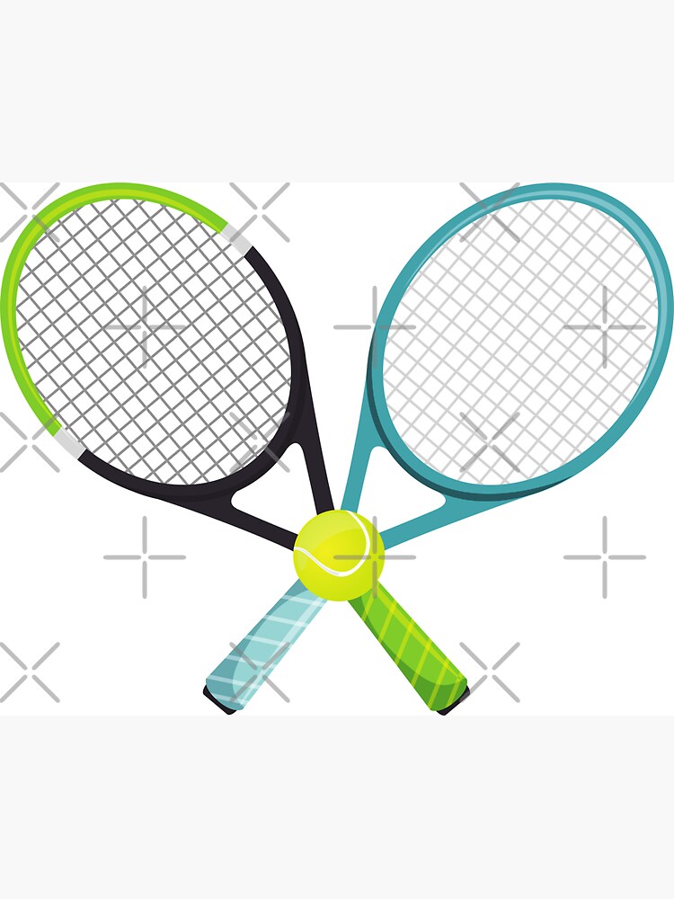 Real Crossed Tennis Rackets