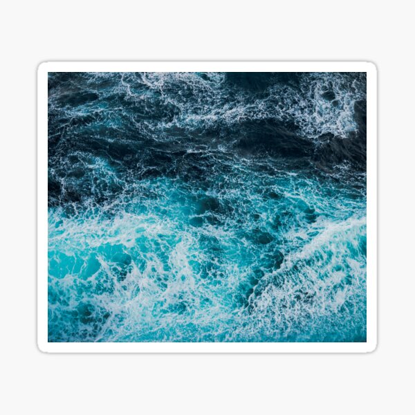 "Rough Aqua Blue Ocean" Sticker by MB-red | Redbubble