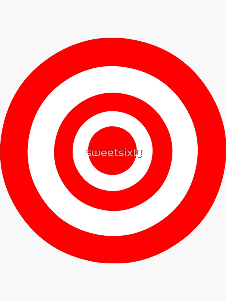 "Bullseye Target" Sticker for Sale by sweetsixty | Redbubble