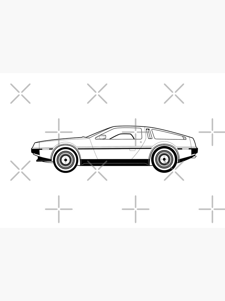 "DeLorean DMC-12 Outline drawing" Mask for Sale by RJWautographics ...