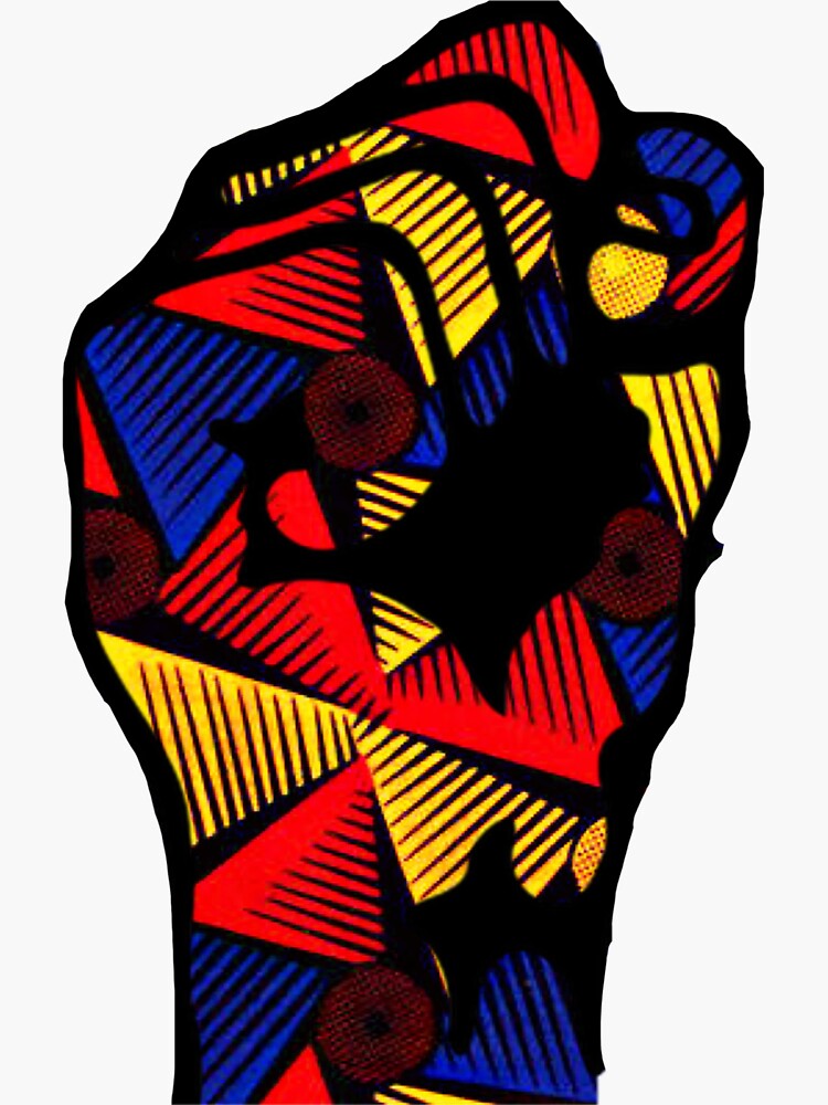 "African pride fist Africa flag color" Sticker for Sale by sibrina1 ...