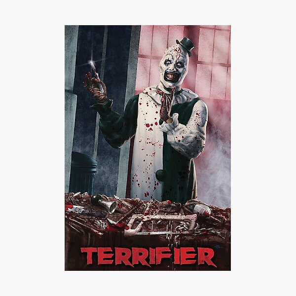 "Terrifier art the clown horror movie slasher " Photographic Print for ...