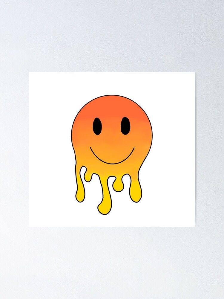 "Trippy sunset smiley face " Poster by Jasisart | Redbubble