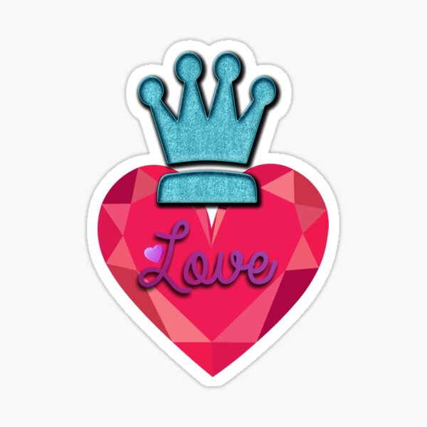"Crown Love heart " Sticker by Pop1SMOKE | Redbubble