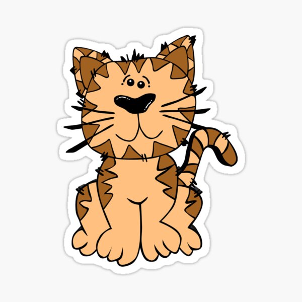 " Cute cat،Nice little cat,meow،The yellow cat" Sticker for Sale by ...