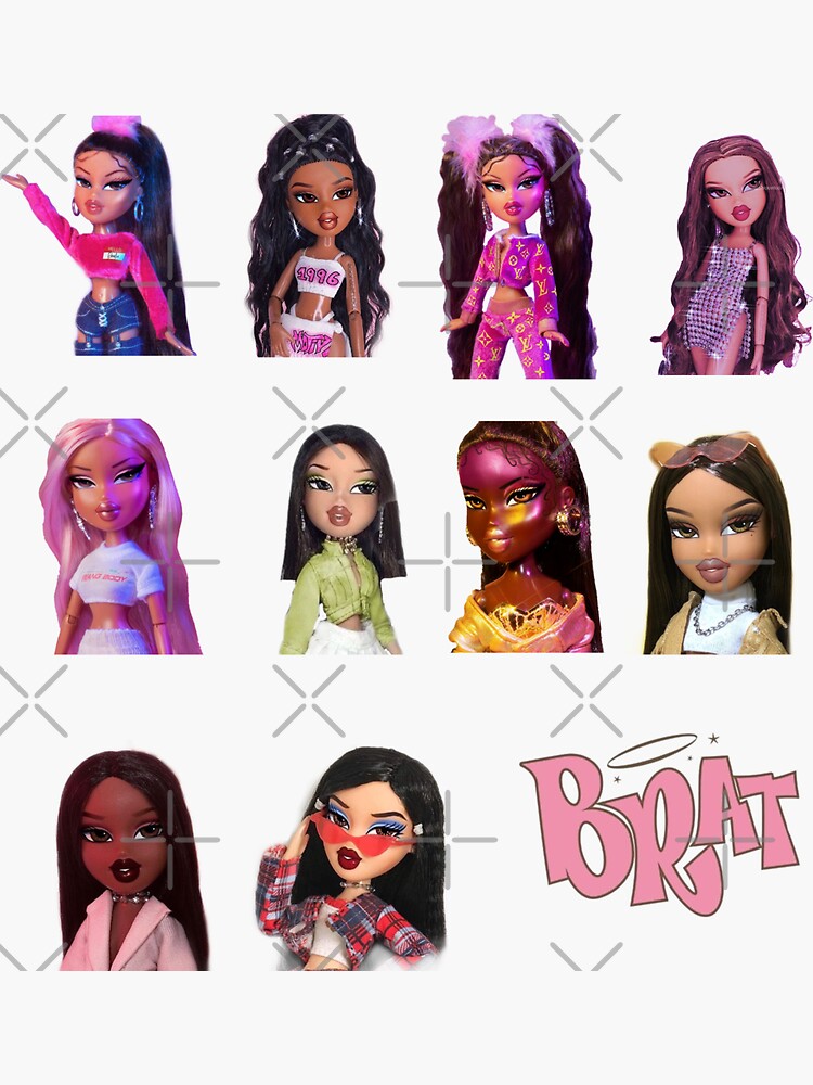 "Bratz doll sticker set" Sticker for Sale by sistermoiyaa | Redbubble