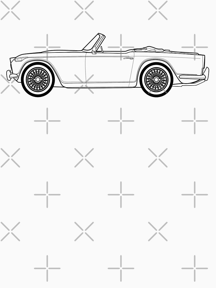 "Triumph TR4A Classic Car Outline Artwork" Essential T-Shirt for Sale ...