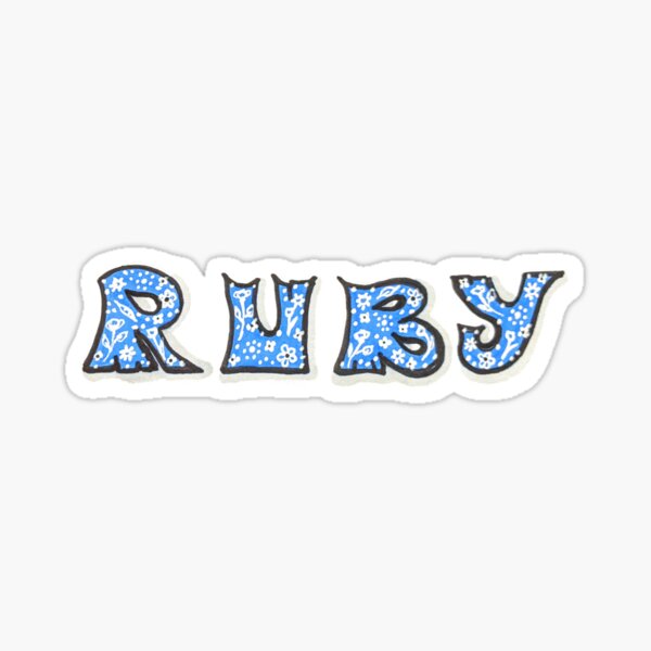 "Ruby" Sticker for Sale by RainbowOma | Redbubble