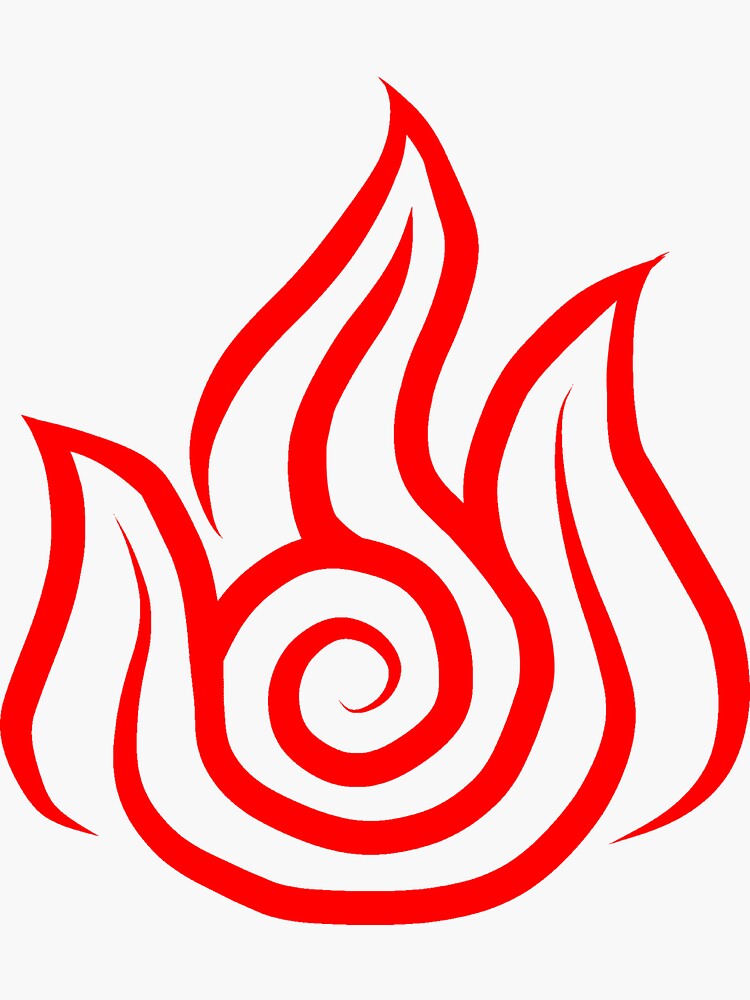 "avatar the last airbender fire logo" Sticker for Sale by ...